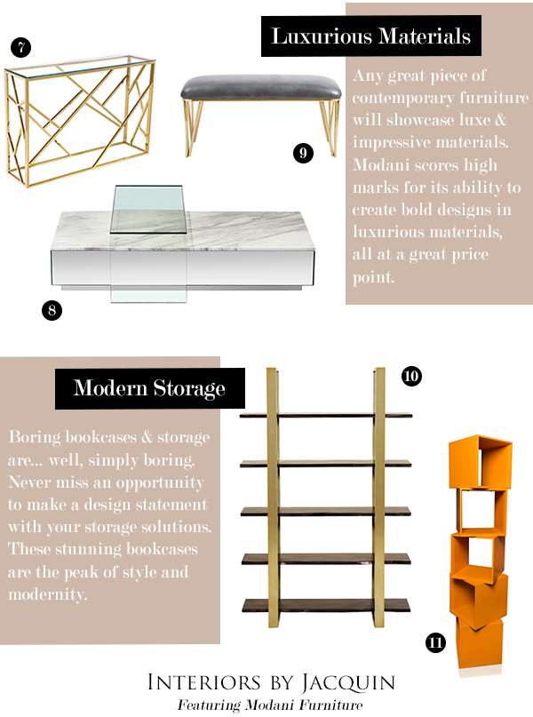 Interiors by Jacquin: 5 Steps to Contemporary Style at Home with Modani!