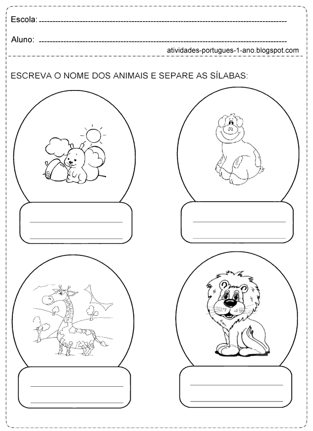 Separe as sílabas das palavras Atividades de separe as sílabas das ... Separe as sílabas das palavras Atividades de separe as sílabas das ...