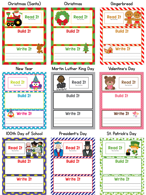 Super EASY Literacy Centers! Seasonal, Holiday, and Special Days - Read ...