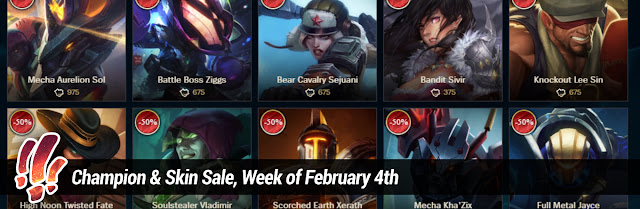 Surrender at 20: Champion & Skin Sale: Week of February 4th