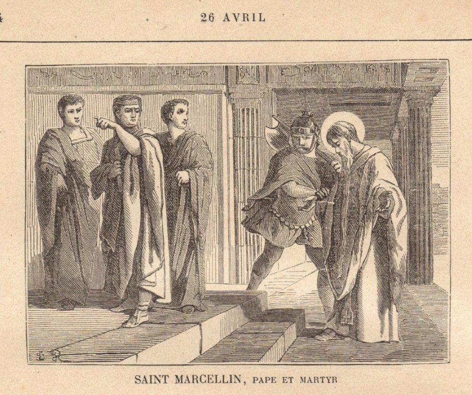 ICONOGRAPHIE CHRÉTIENNE: Saint CLET et saint MARCELLIN, Papes et martyrs