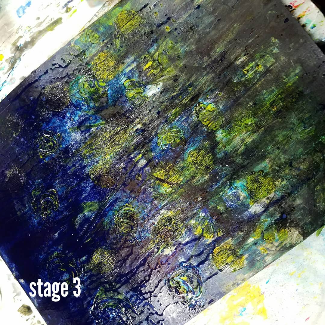 My Creative Endeavors: Stages of My Abstract Paiting.