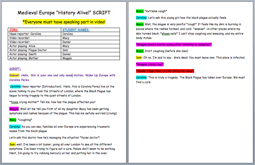 D.A.T.A. Scholars: History Alive! Medieval Europe Video Newscasts