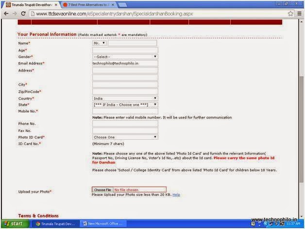 Online Special Entry Ticket & Darshan at Tirumala Temple