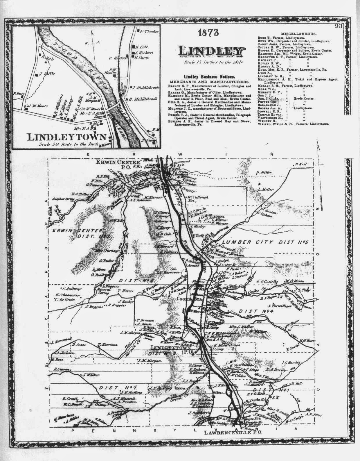 1873 Lindley Map