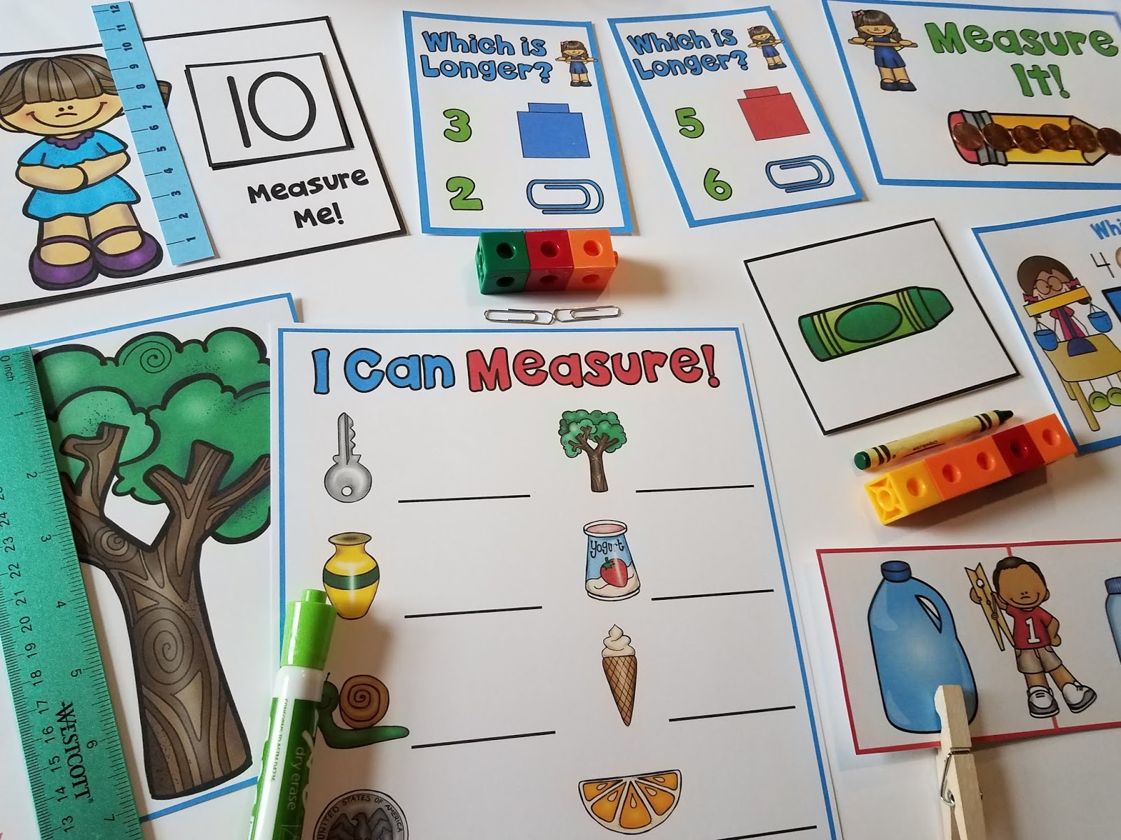 10 Measurement Centers for Kindergarten | Mrs. McGinnis' Little Zizzers