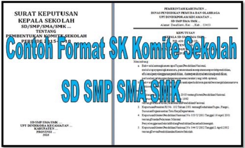 Sk Komite Sekolah Smp Download Contoh Sk Komite Sekolah Sd Smp Sma Smk Format Microsoft Word