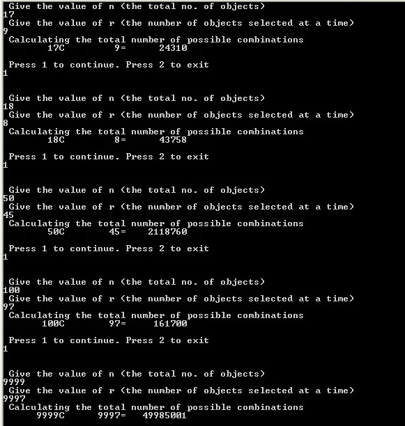 Fortranease How To Calculate Binomial Coefficients Ncr