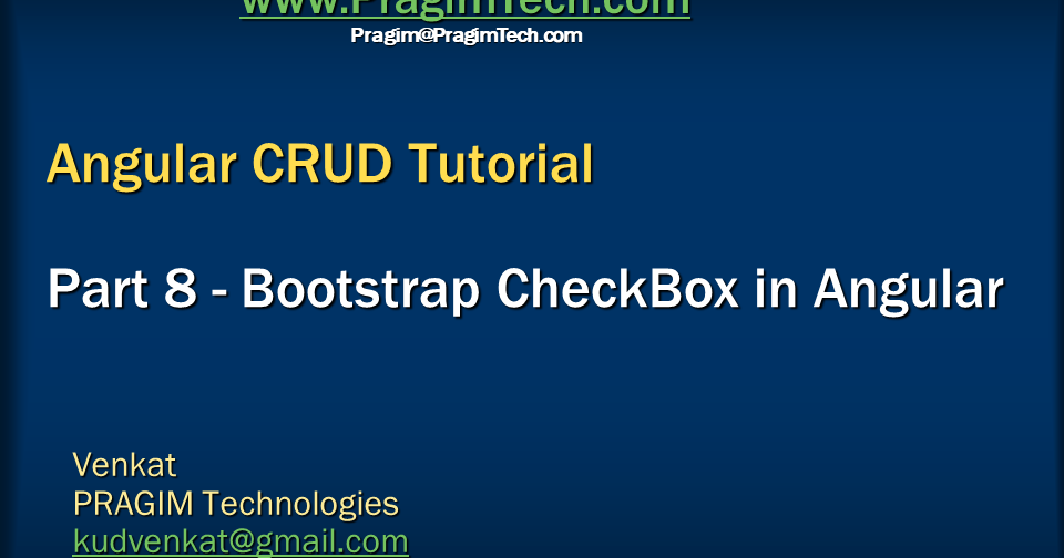 Sql Server Net And C Video Tutorial Bootstrap Checkbox In Angular