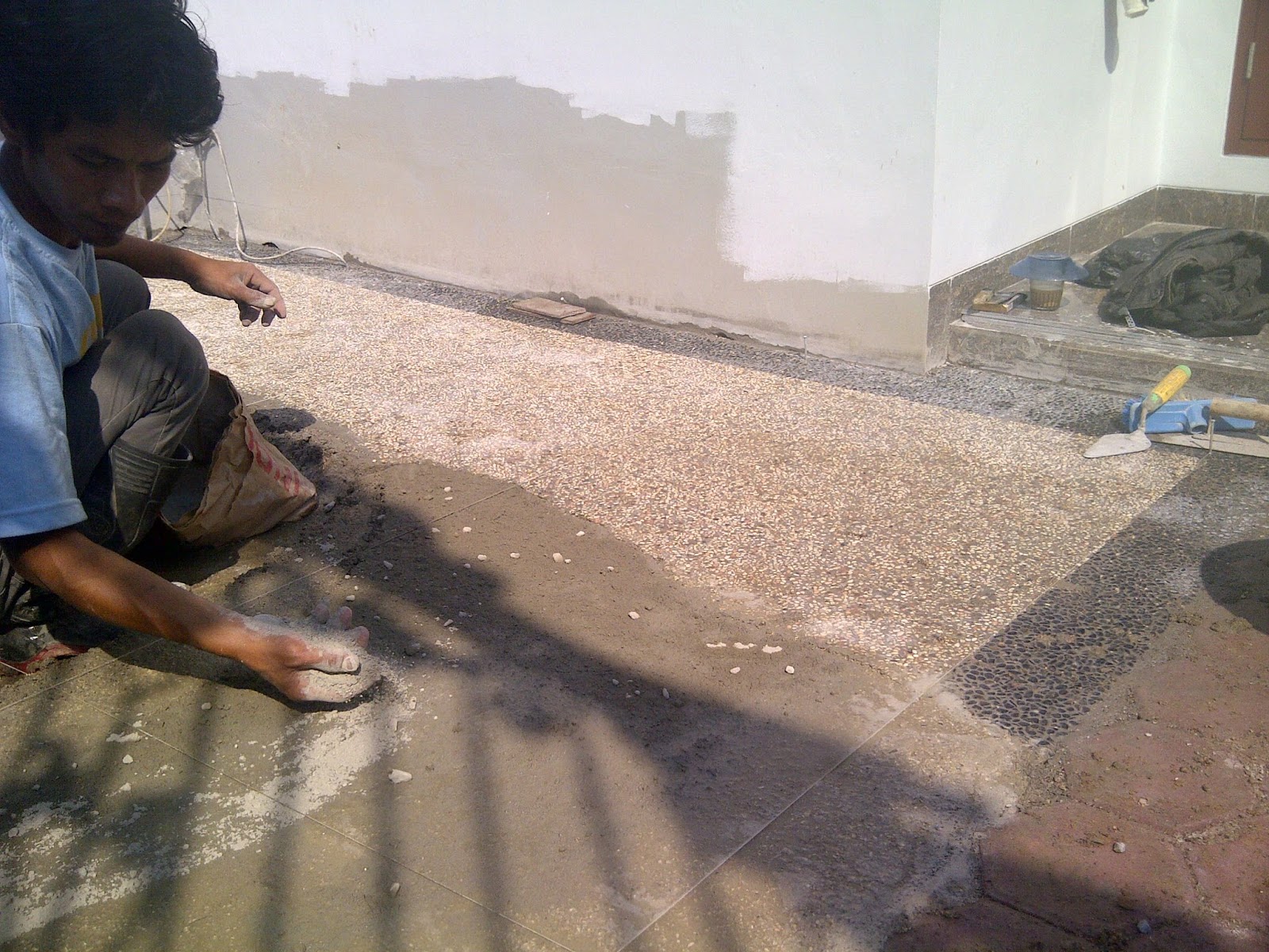 DUNIA BAHAN BANGUNAN BANDUNG: HARGA PEKERJAAN PEBBLE WASH dan BATU SIKAT