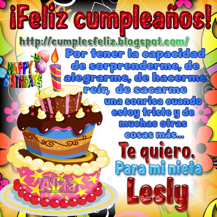 Feliz Cumpleaños: Feliz cumpleaños Lesly