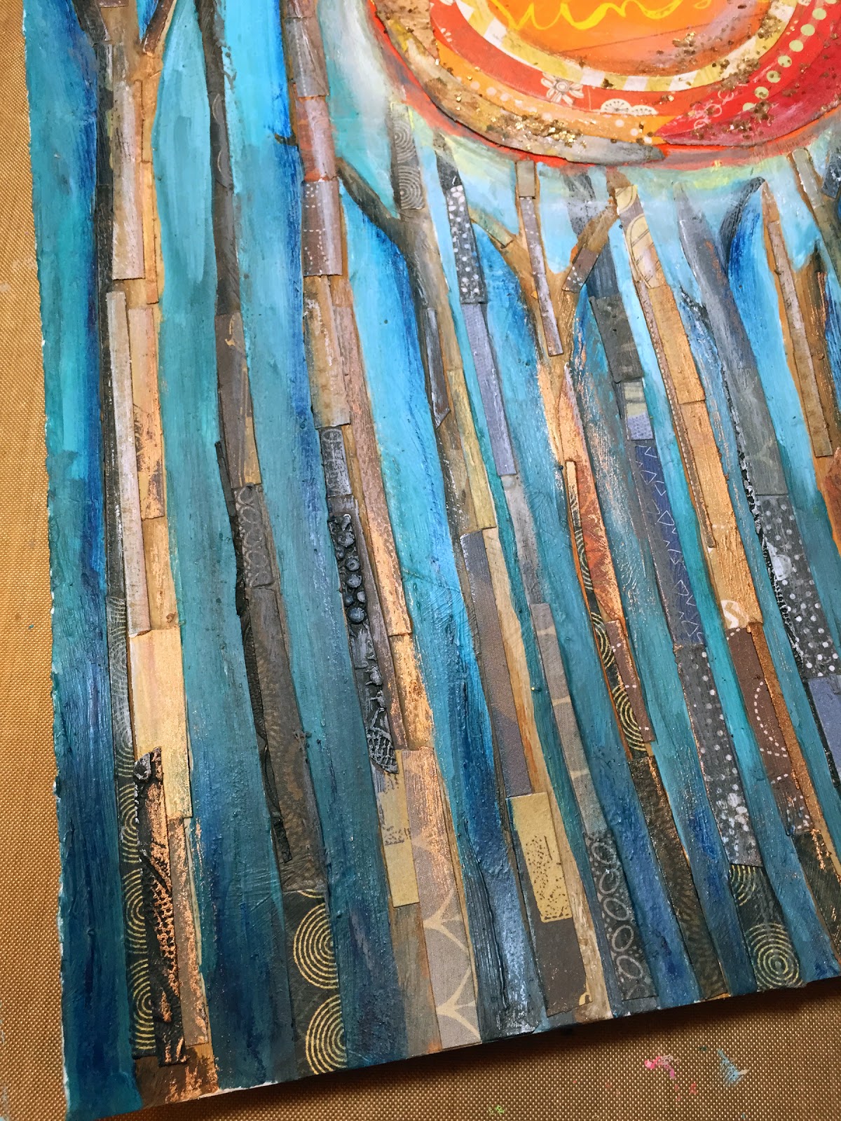 StencilGirl Talk: Paint and Paper Collage From a Stencil