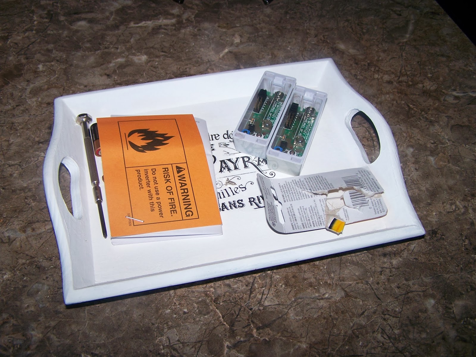 Redoem: Vintage french typography tray re-do!!!