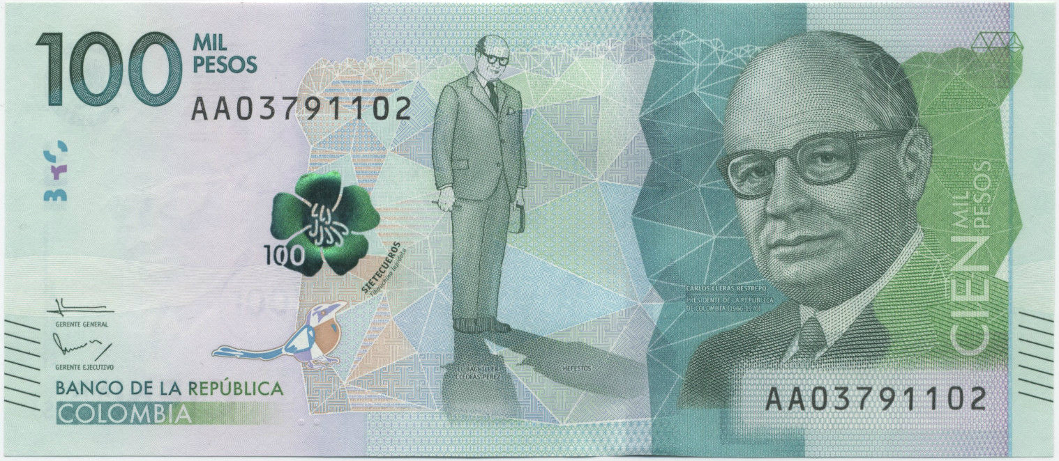 My Currency Collection: Colombia Currency 100000 Pesos banknote 2016 ...