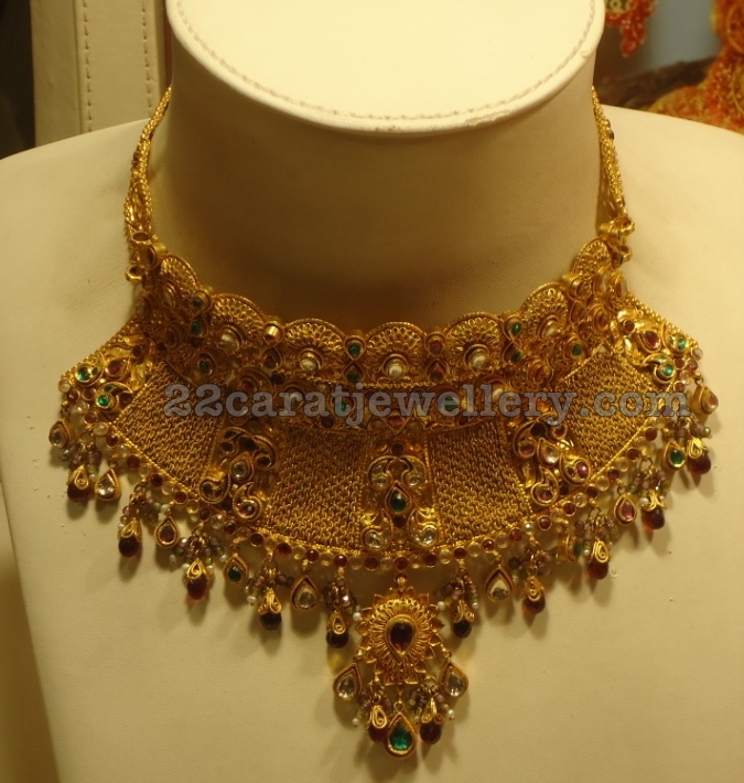 Antique Heavy Necklace - Jewellery Designs