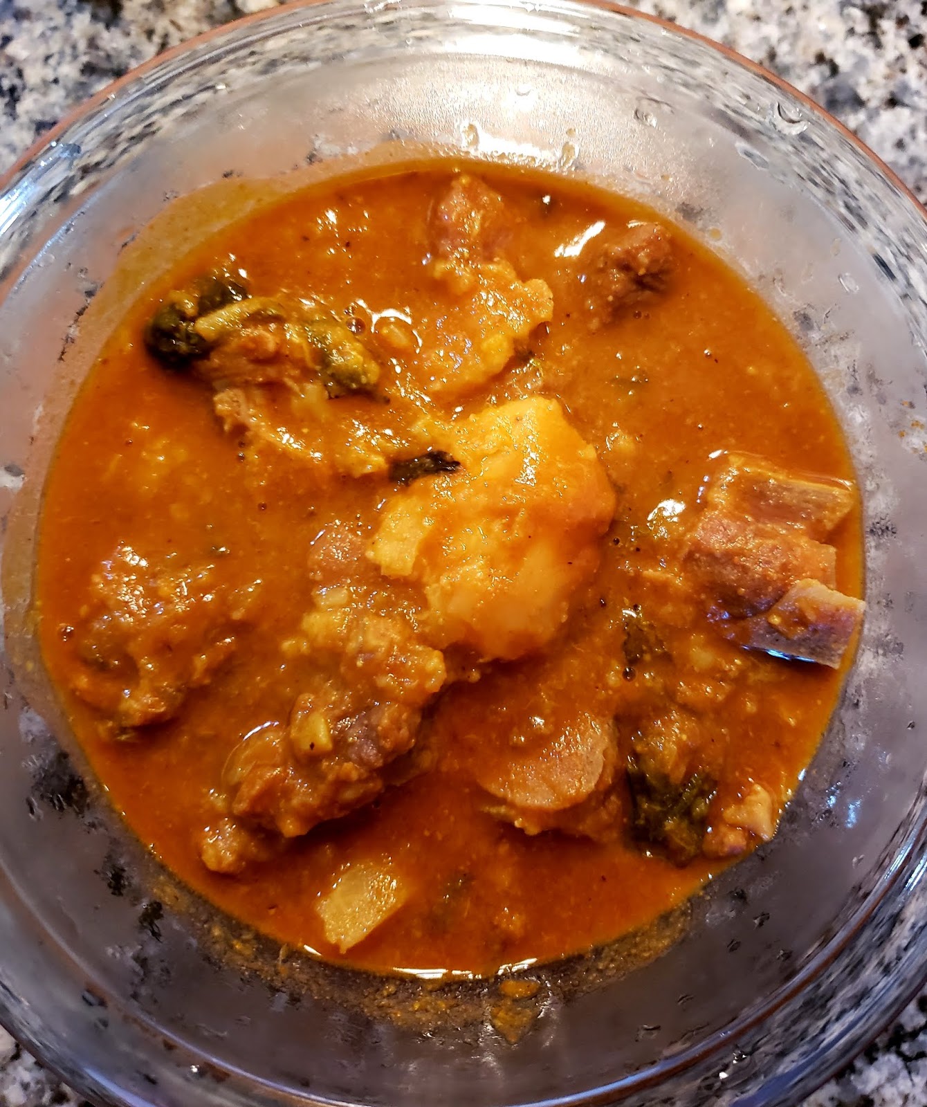 Chamagadda Mutton Pulusu/Taro Root Goat Curry