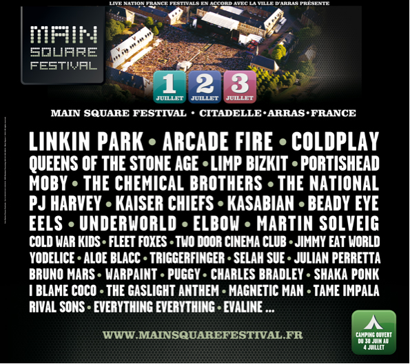 Main Square Festival - Arras France Line-up Revealed - Backstage Pass