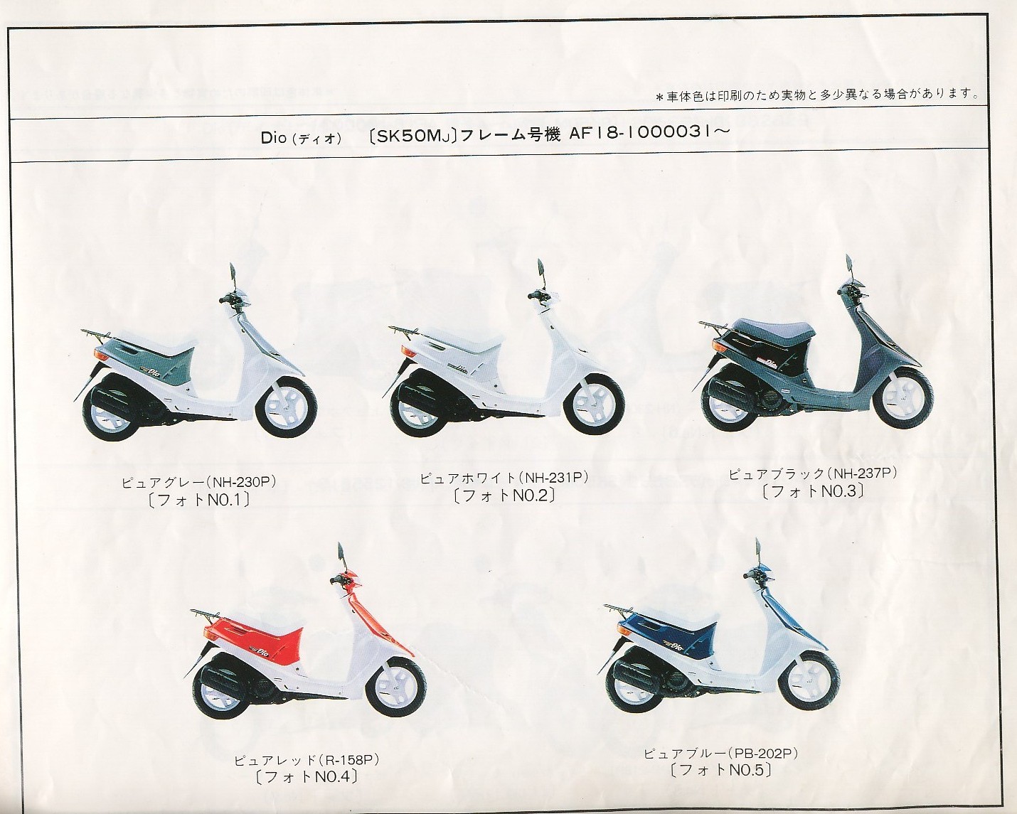 Honda Dio Italia: Advertising Honda DIO SP AF18 (1988)