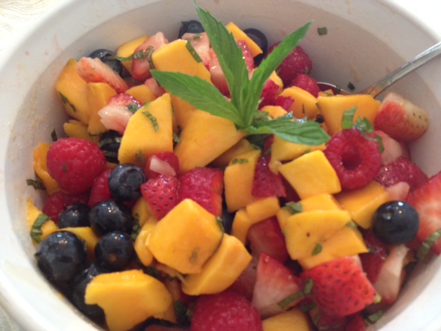 Foreign Food Fest: Mango Berry Fruit Salad with Mint