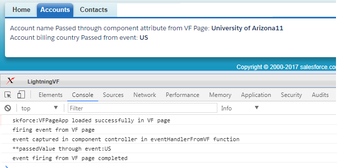 Salesforce Stuff How To Fire Lightning Events From Vf Page In Lightning