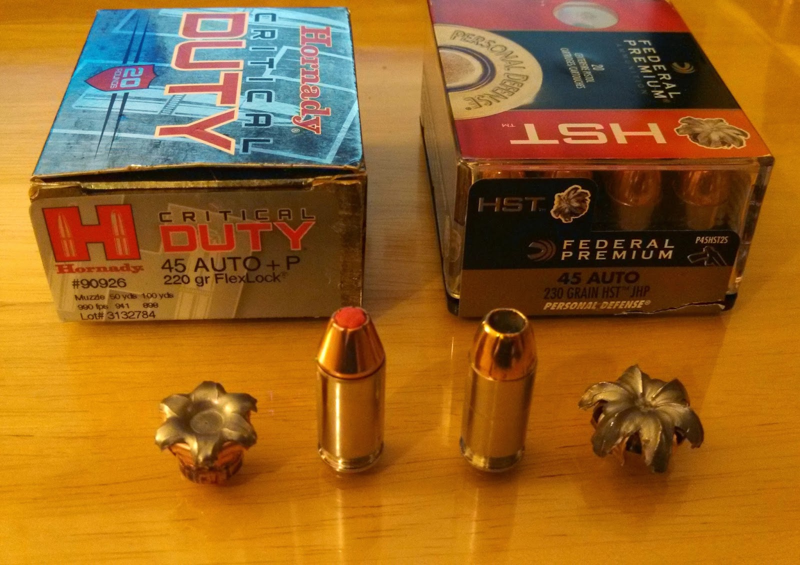 Everyday Gunner: .45 HST vs Critical Duty Photos