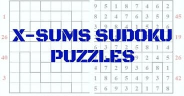 X-Sums Sudoku Puzzles: Classic and Jigsaw Variations