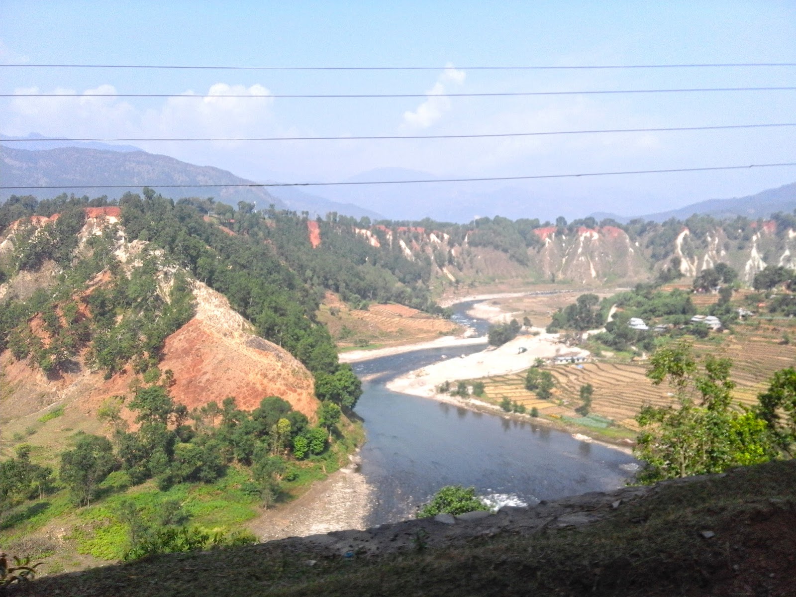 Tadi River Seen from Way to Bidur, Nuwakot