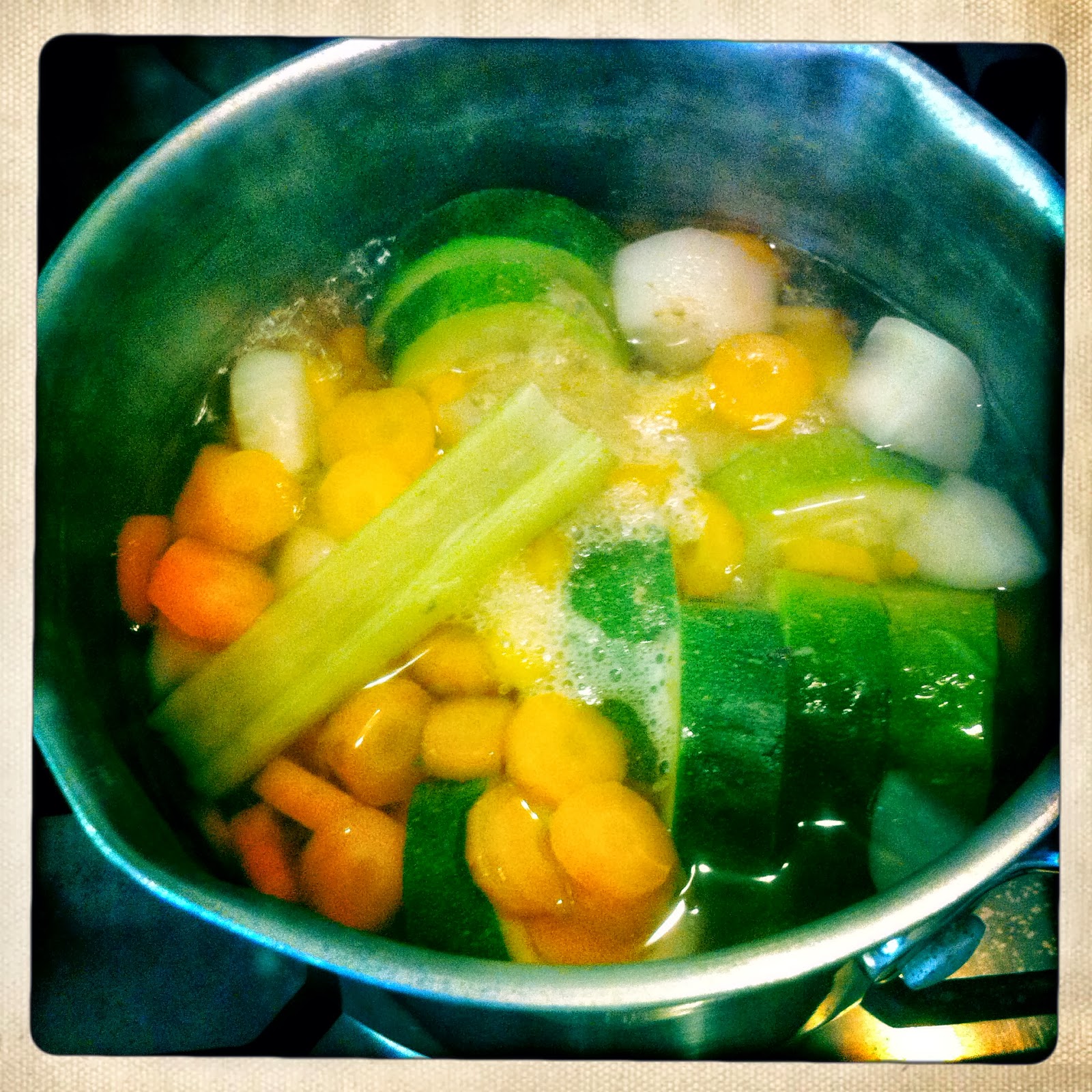 C.Trobon: Dos de colin et petits légumes