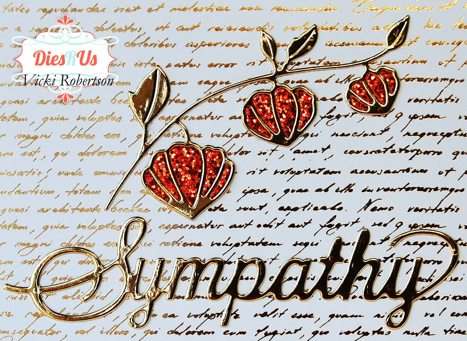 He"artful" Validation of Vicki: Dies R Us Chinese Lantern Sympathy Card