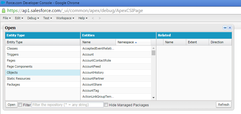 All about SFDC: Create Query From Developer Console