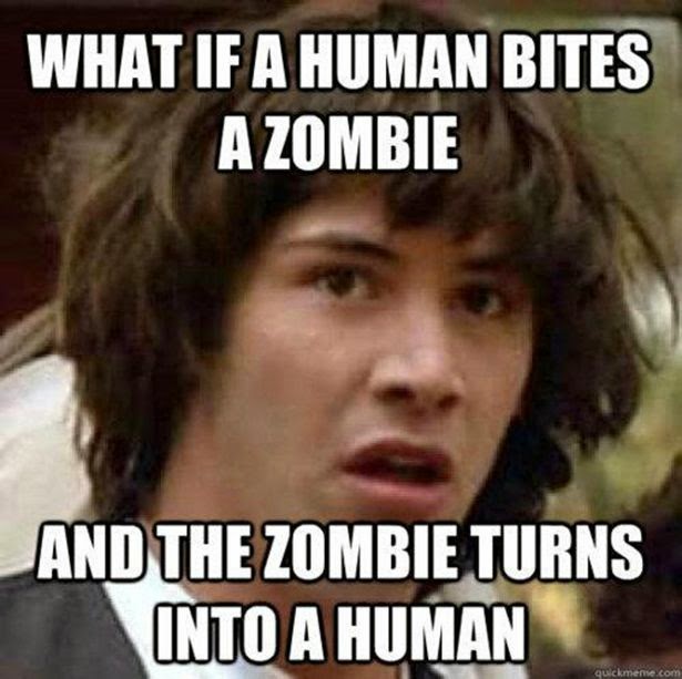 What if a human bites a zombie, and the zombie turns into a human