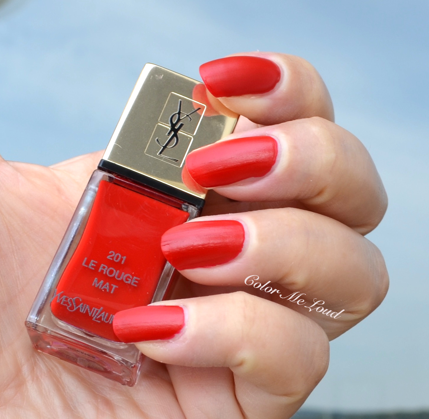 YSL La Laque Couture Matte Finish #201 Le Rouge Mat, #213 Le Orange Mat ...