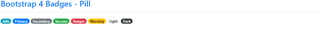 Bootstrap 4 Badges