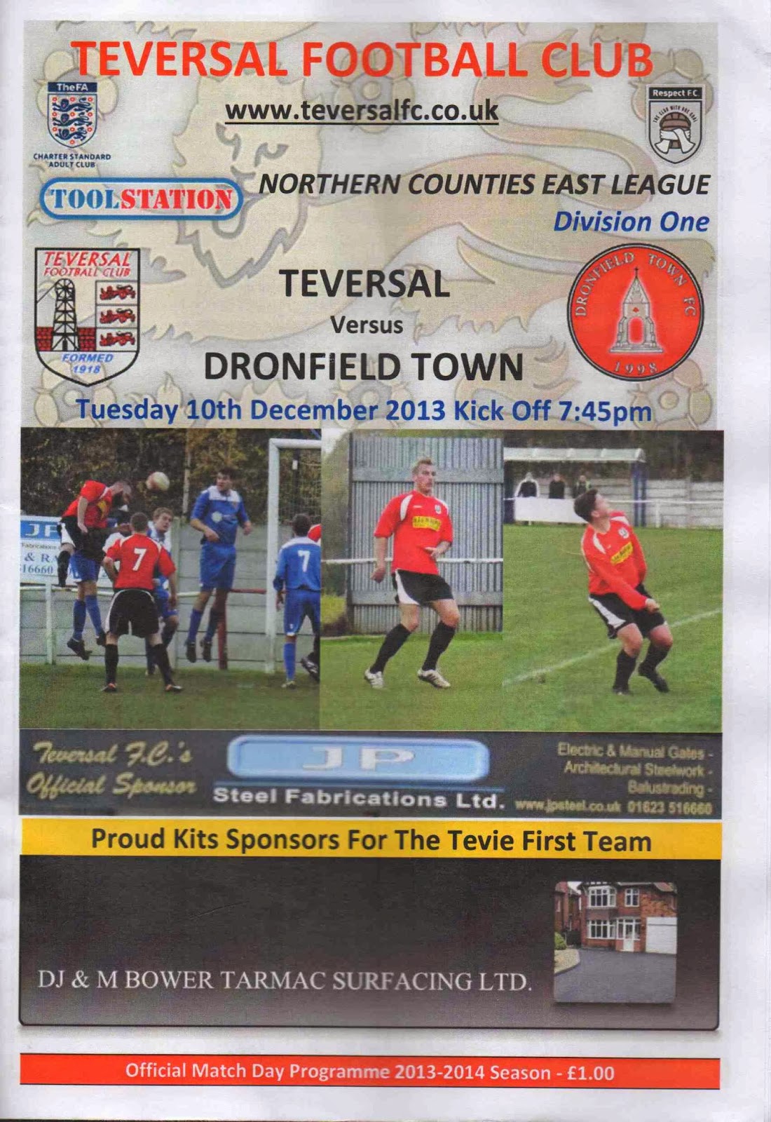 ON THE ROAD 2013-2014: Teversal FC 4-3 Dronfield Town