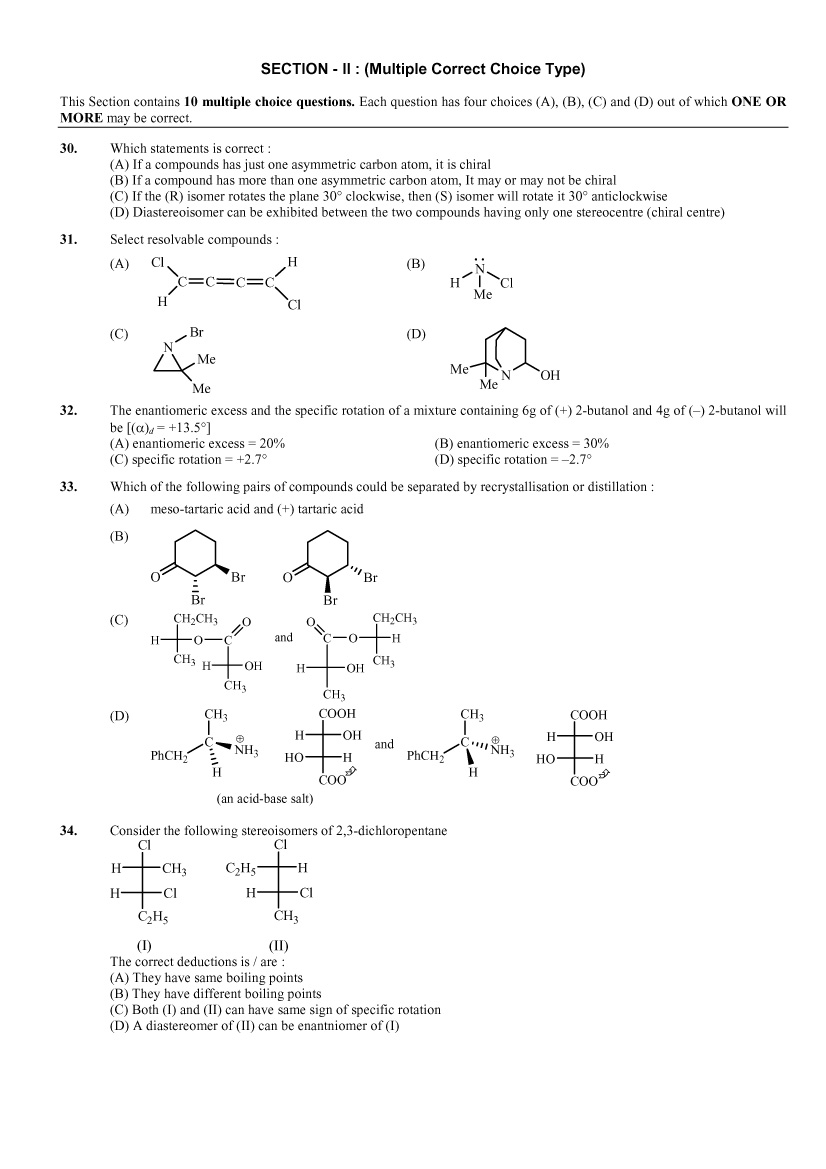 STEREOCHEMISTRY PROBLEMS IIT ADV ~ CHEMISTRY BY MUKESH SHARMA