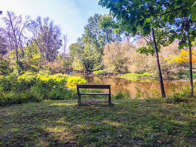 Hiking at Riveredge Nature Center in Newburg WI