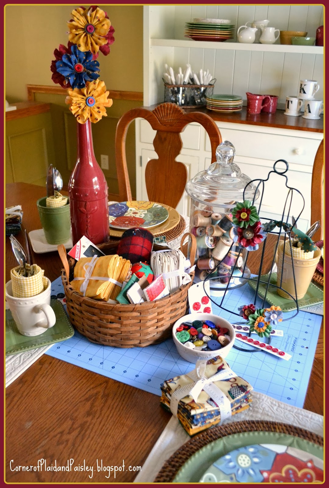 Putting the Pieces Together - Quilter's Tablescape - Corner of Plaid ...