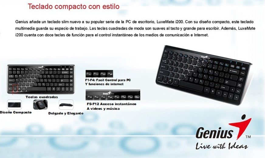 Teclado Multimedia con Conexión USB (GENIUS) ~ Centro Tecnológico en ...