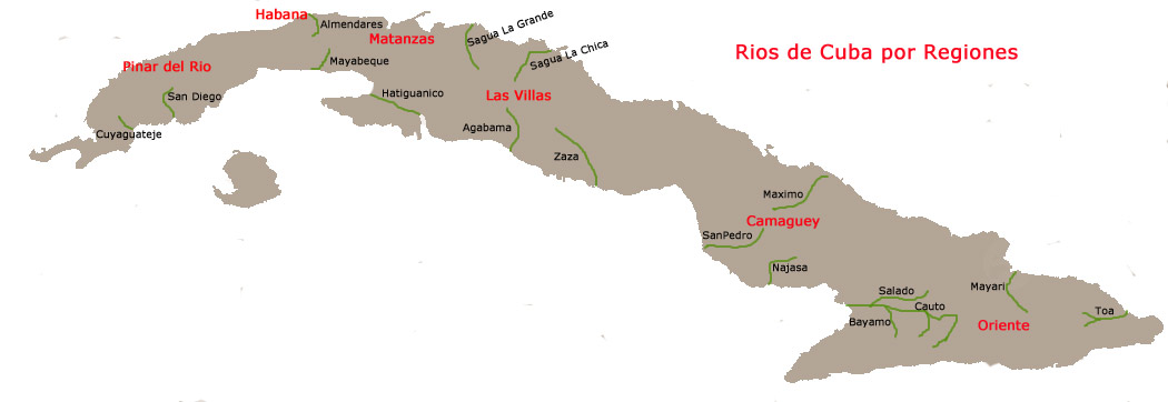 Cuba Cubanos Cubanía: Los Ríos de Cuba