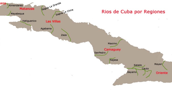 Cuba Cubanos Cubanía: Los Ríos de Cuba