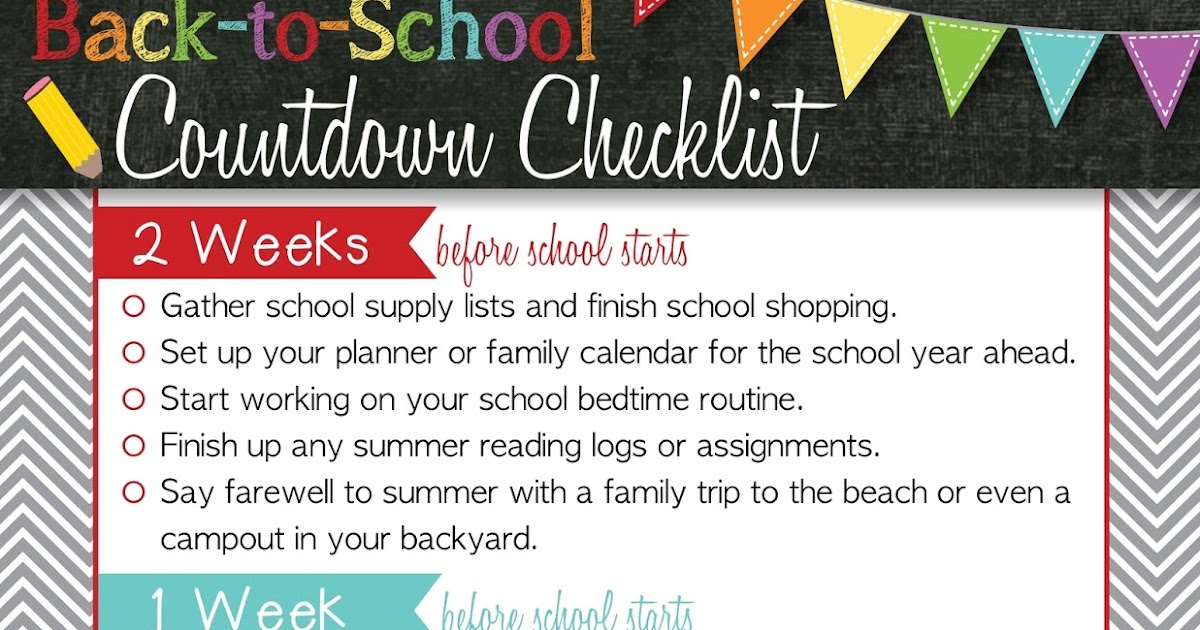 The Polka Dot Posie: Your Back-to-School Countdown Checklist!