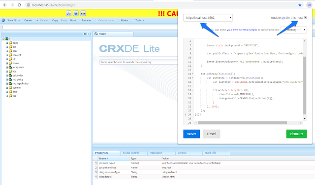 Experiencing Adobe Experience Manager (AEM, CQ): AEM 6420 - CRXDE Environment Indicator