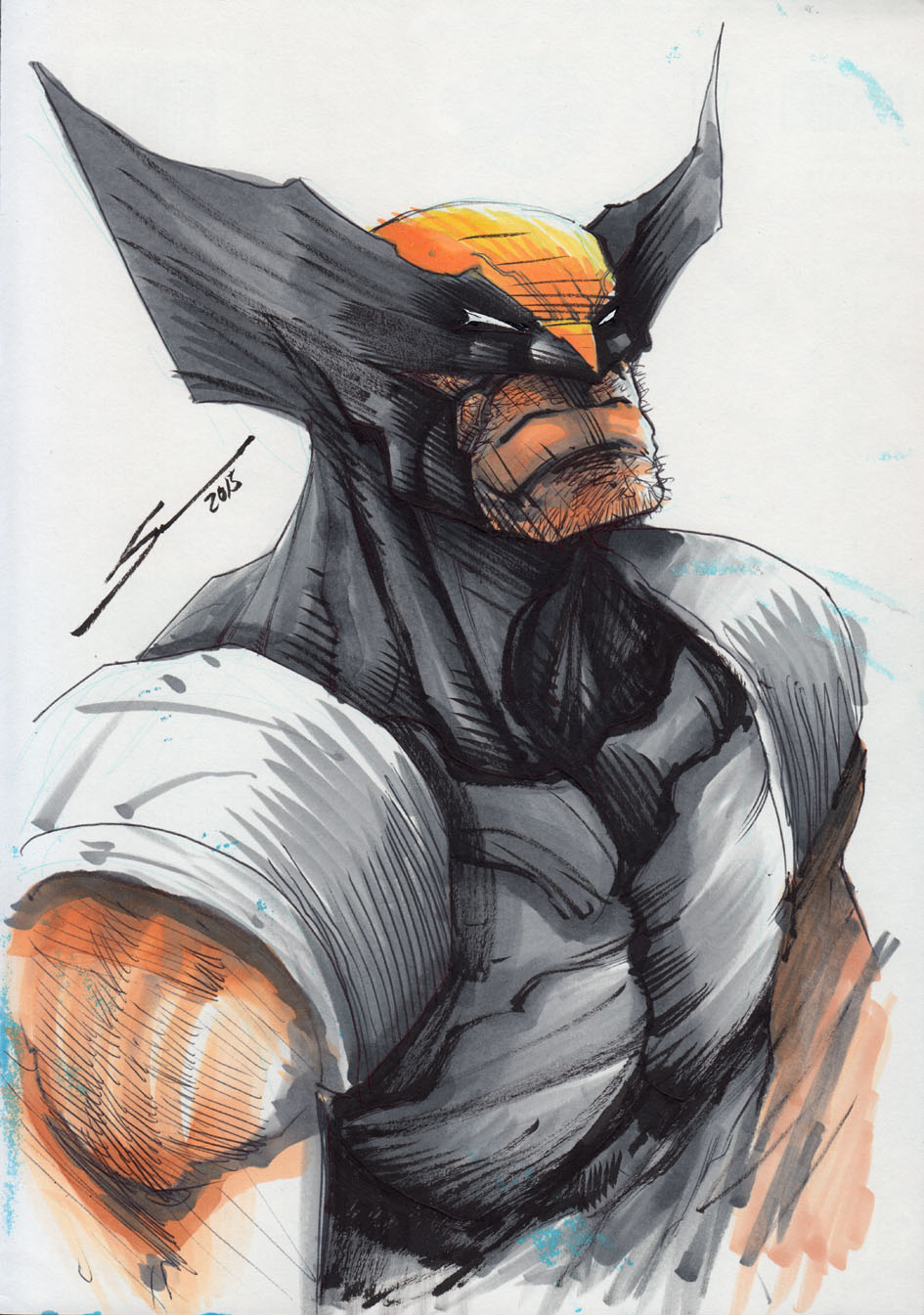MARVEL COMICS: WOLVERINE COLOR SKETCH--