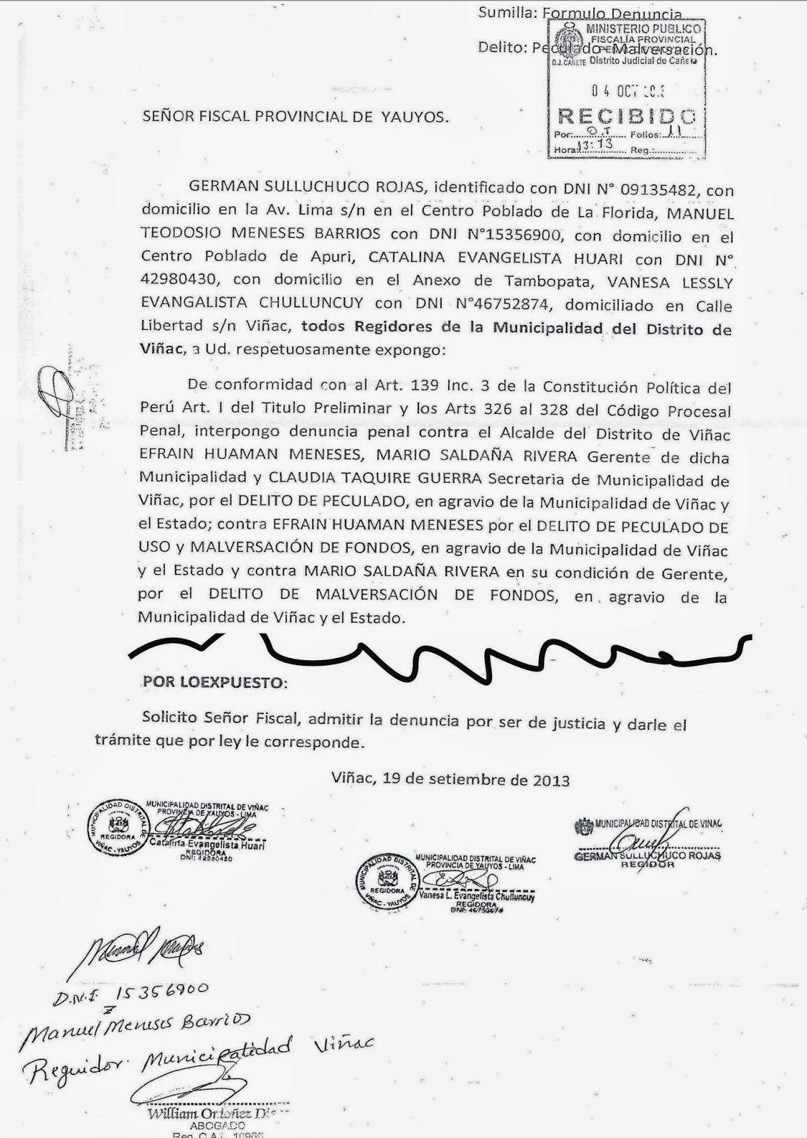 gaceta yauyina: MUNICIPALIDAD DE VIÑAC EN TOTAL CAOS Y CORRUPCION…