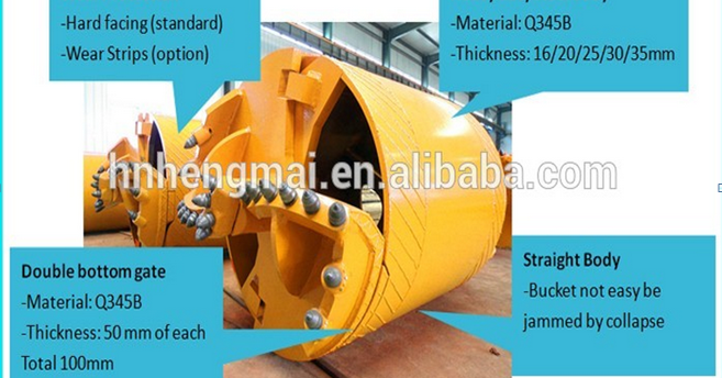 Hunan HM Machinery Co.,Ltd.: Double Cut Rock Drilling Bucket For Bauer ...