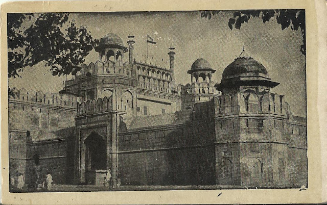 Heritage of India: Red Fort Delhi vintage post card