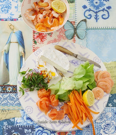 Saúde Sem Glúten: Prato Light (Pescados com Frutas, Queijo e Vegetais)