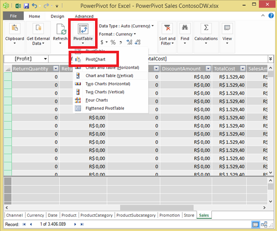 SQL Server, Business Intelligence e SharePoint: Criando um Workbook do PowerPivot no Excel 2013