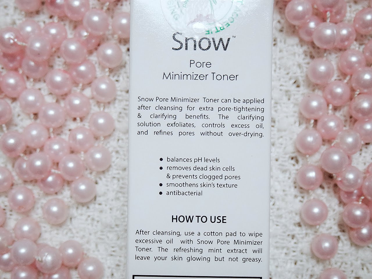 REVIEW(S): Snow Pore Minimizer Toner | pinkislovebynix