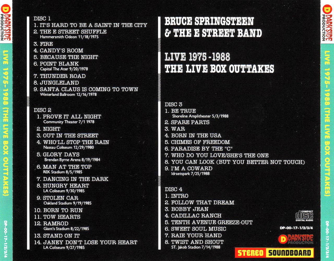 T.U.B.E.: Bruce Springsteen - 1975-1988 - The Live Box Outtakes (VAR/FLAC)